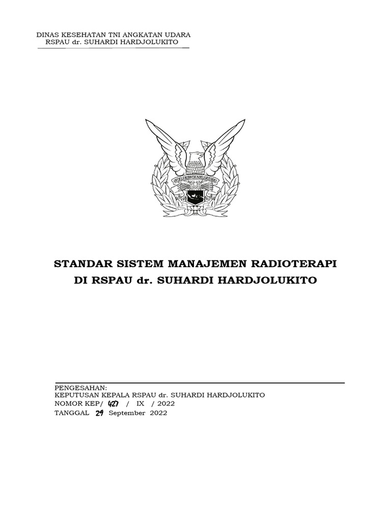 Standar Manajemen Radioterapi | PDF