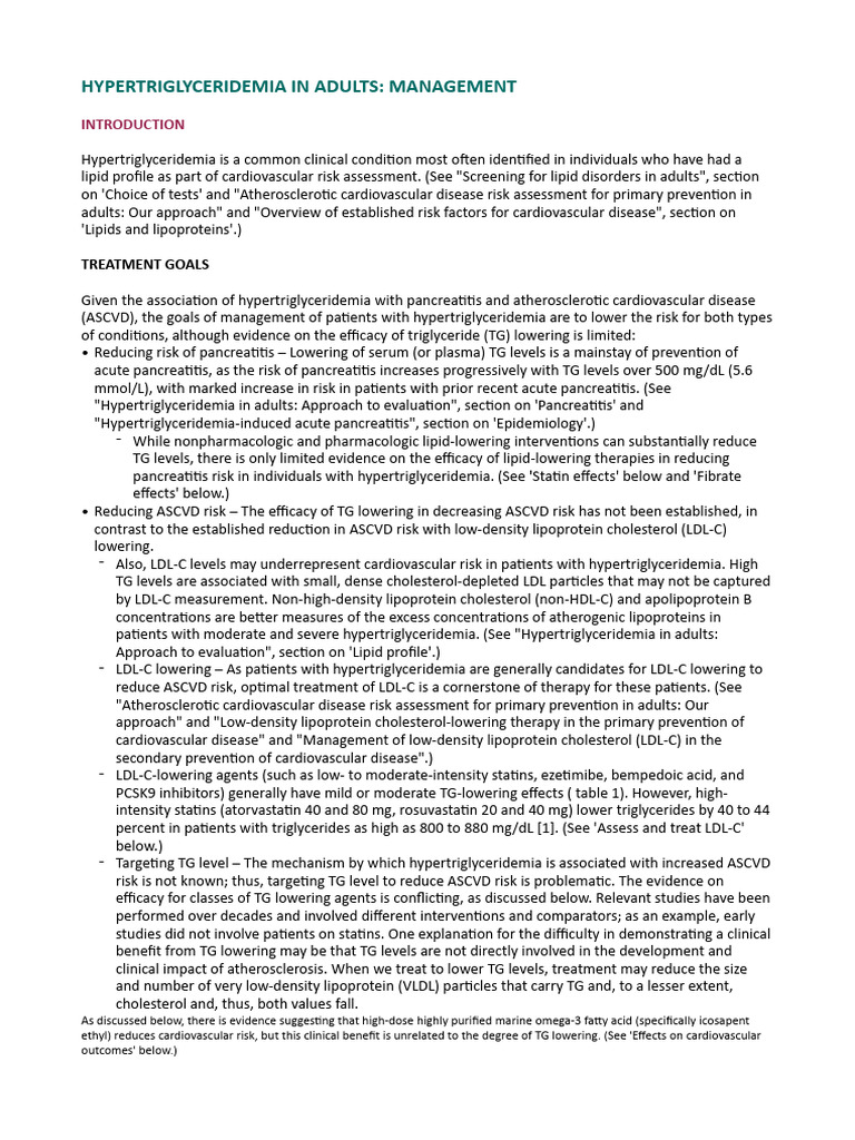 Hypertriglyceridemia - Updated Guidelines | PDF | Low Density ...