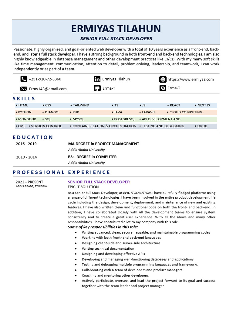 Ermiyas_Tilahun | PDF | Computer Programming | Compiler