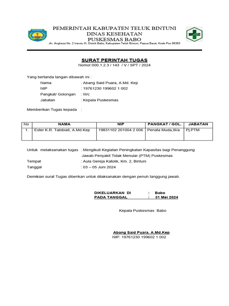 CONTOH SPT DAN SPPD | PDF