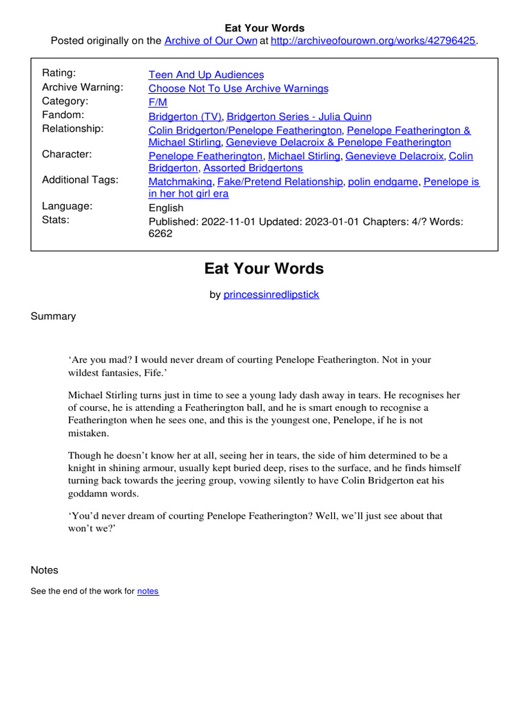Eat Your Words | PDF