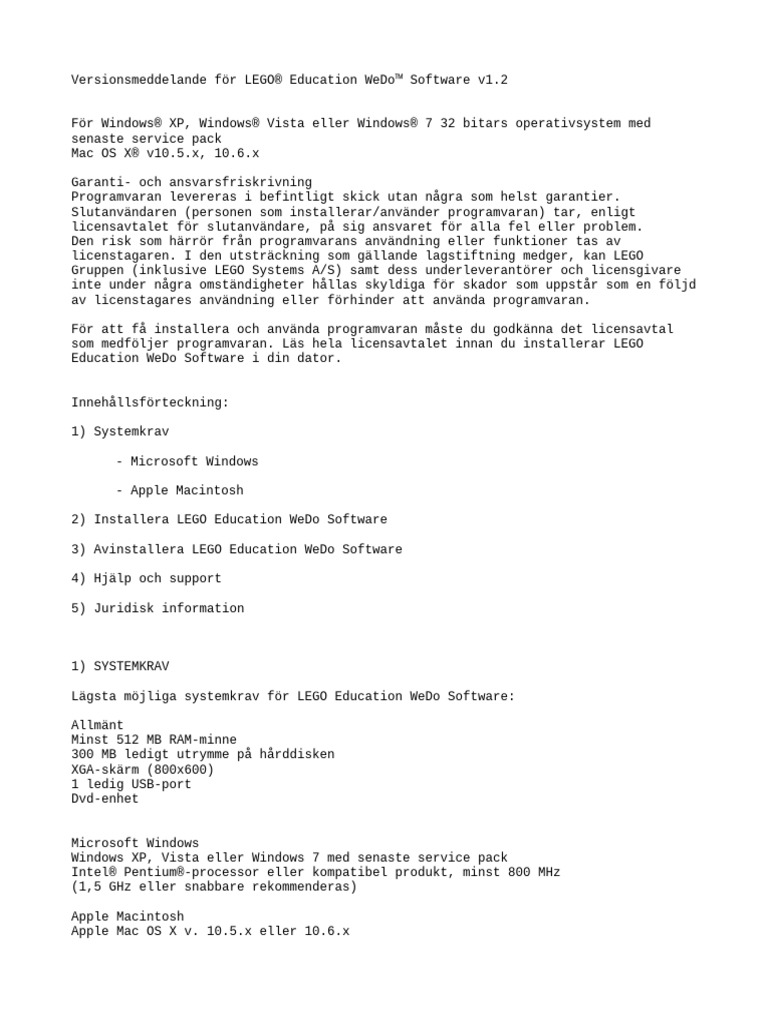 Read Me (Swedish) | PDF