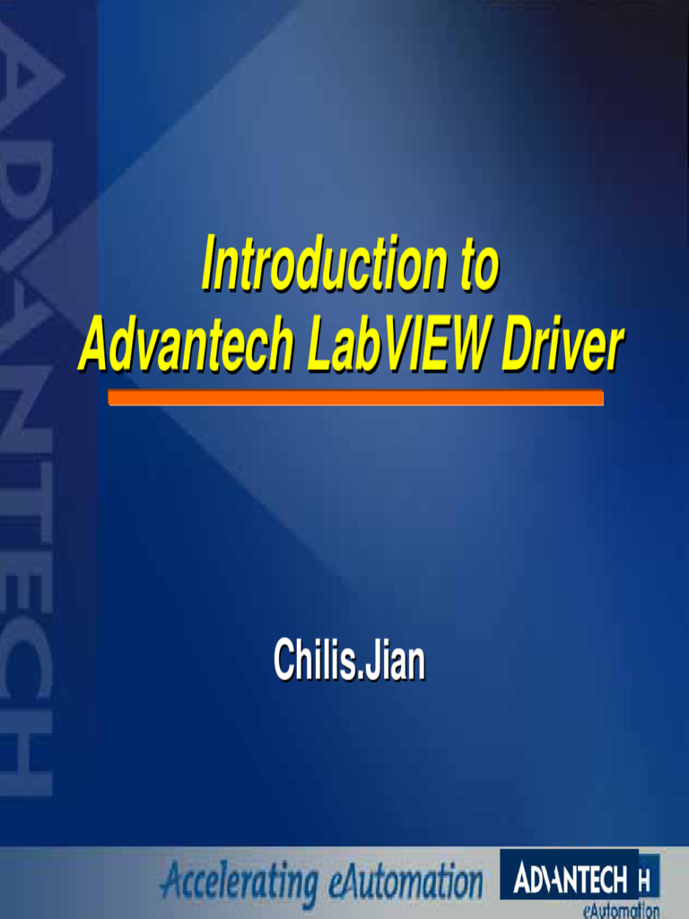 New Advantech LabVIEW Driver | PDF