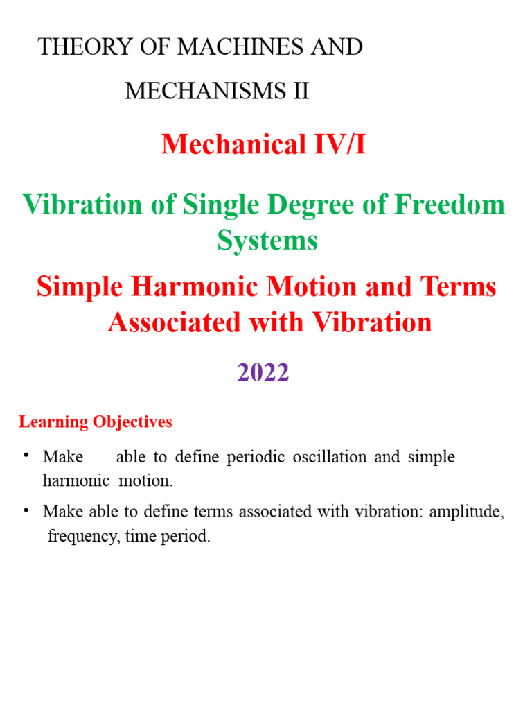 Session 37 C6T2 Simple Harmonic Motion | PDF