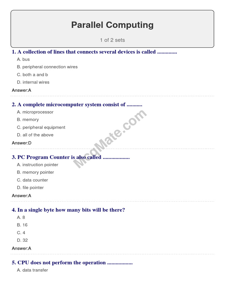 Parallel-Computing (Set 1) - Merged | PDF | Parallel Computing ... Parallel-Computing (Set 1) - Merged | PDF | Parallel Computing ...