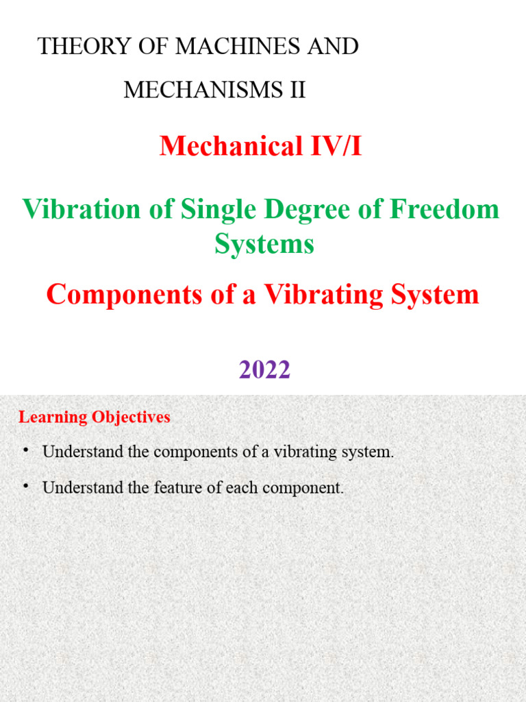 Session 38 C6T3 Components of A Vibrating System | PDF
