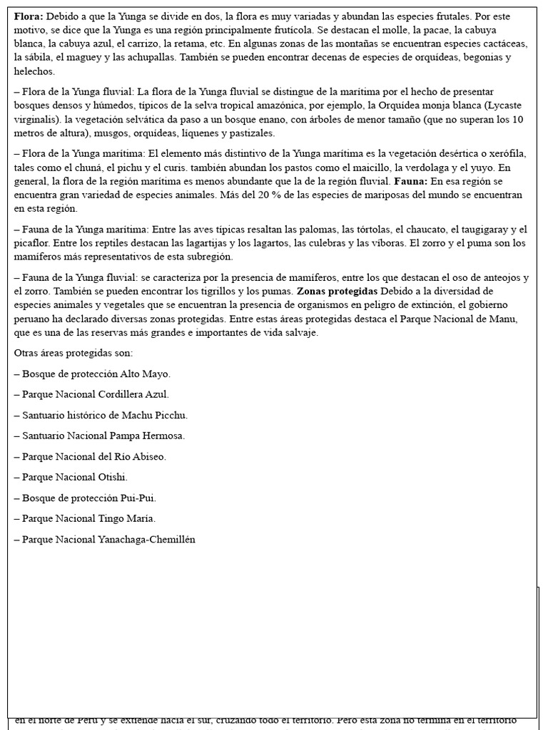 Region Yunga | PDF | Organismos
