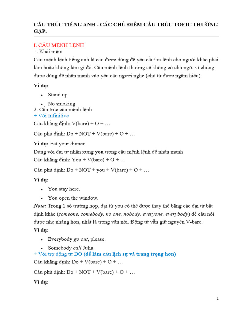 Cu Truc Ting Anh | PDF