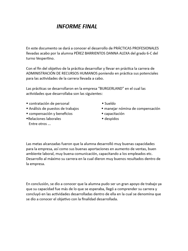informe final | PDF