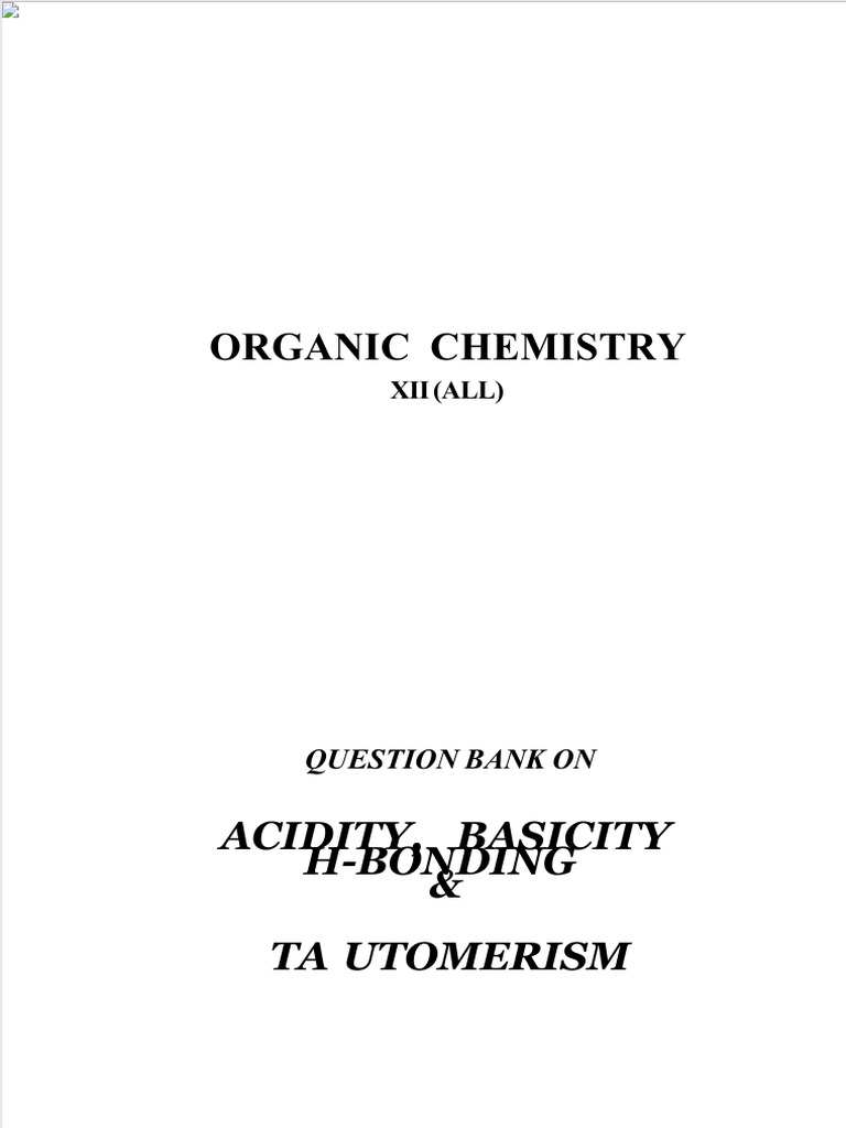 Dokumen - Tips Bansal Classes Organic Chemistry Study Material For Iit Jee 1 | PDF | Methyl ...