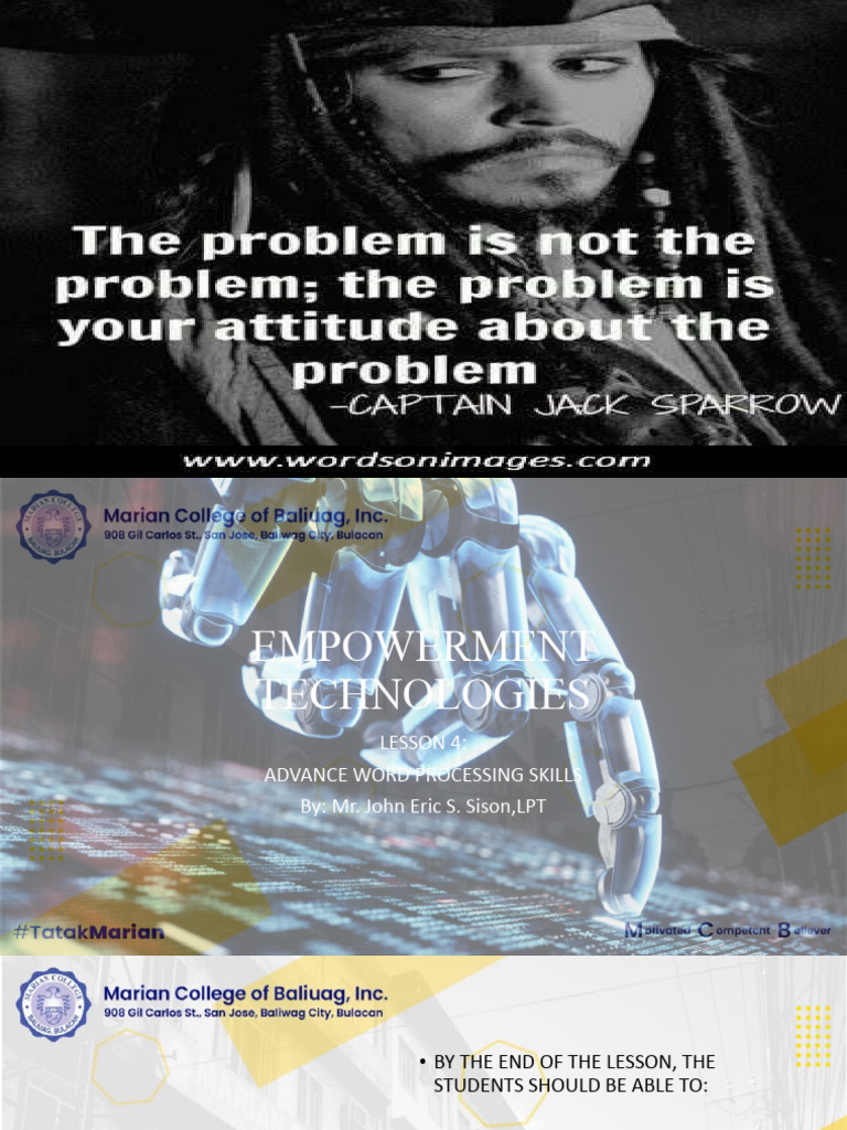 Lesson 4 ADVANCED WORD PROCESSING | PDF | Computing | Software