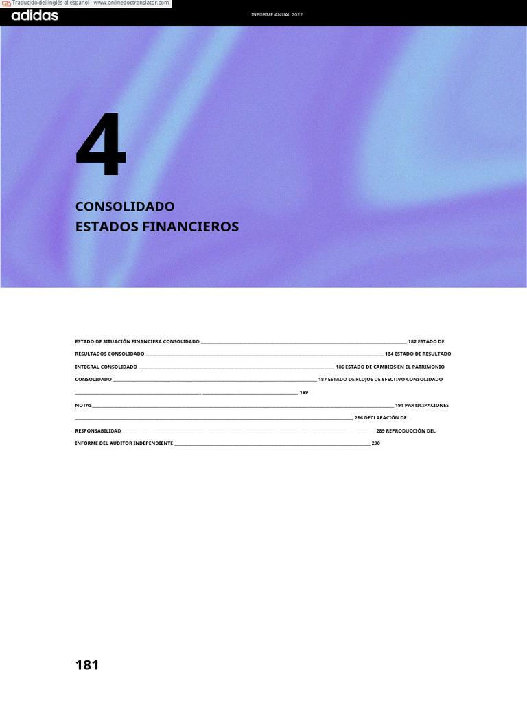 Adidas Estados Financieros 2022.en.es | Descargar gratis PDF | normas internacionales de ...