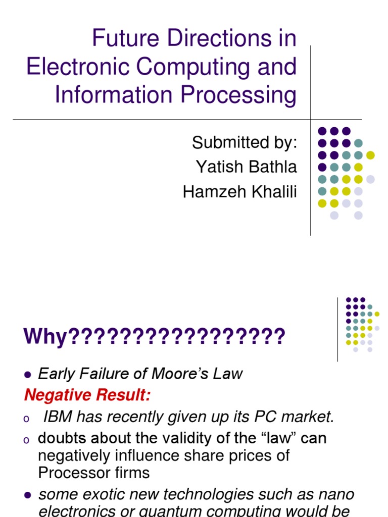 Future Directions in Electronic Computing and Information Processing ...