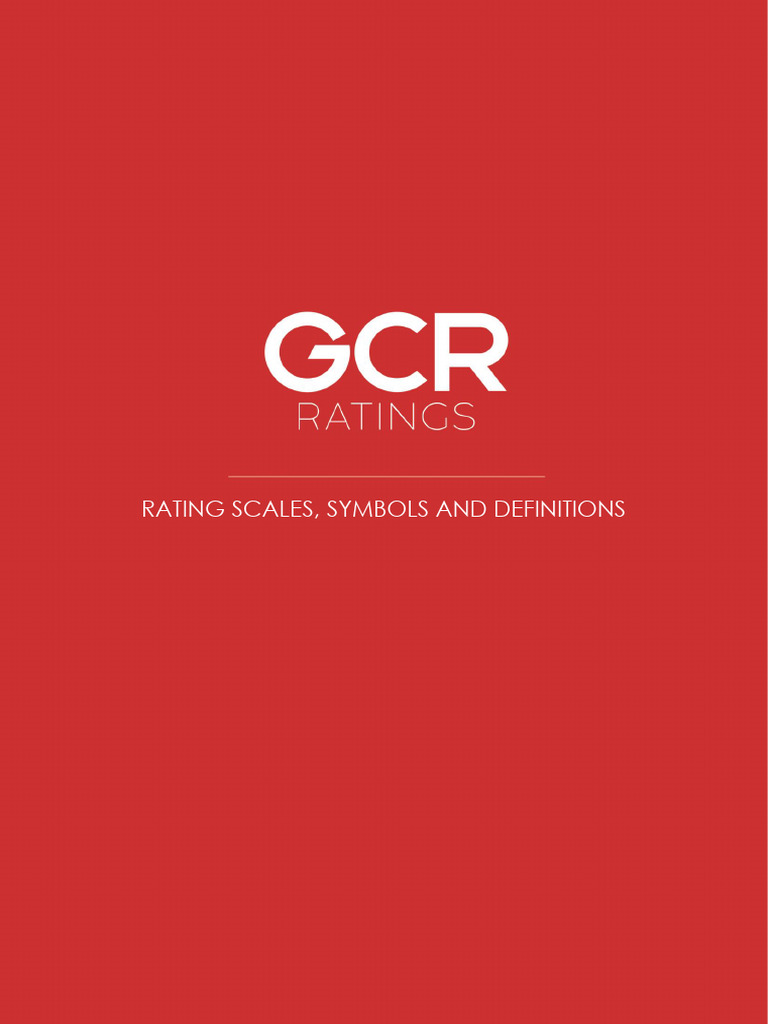 GCR Rating Scales Symbols and Definitions Final May 2023 | PDF ...