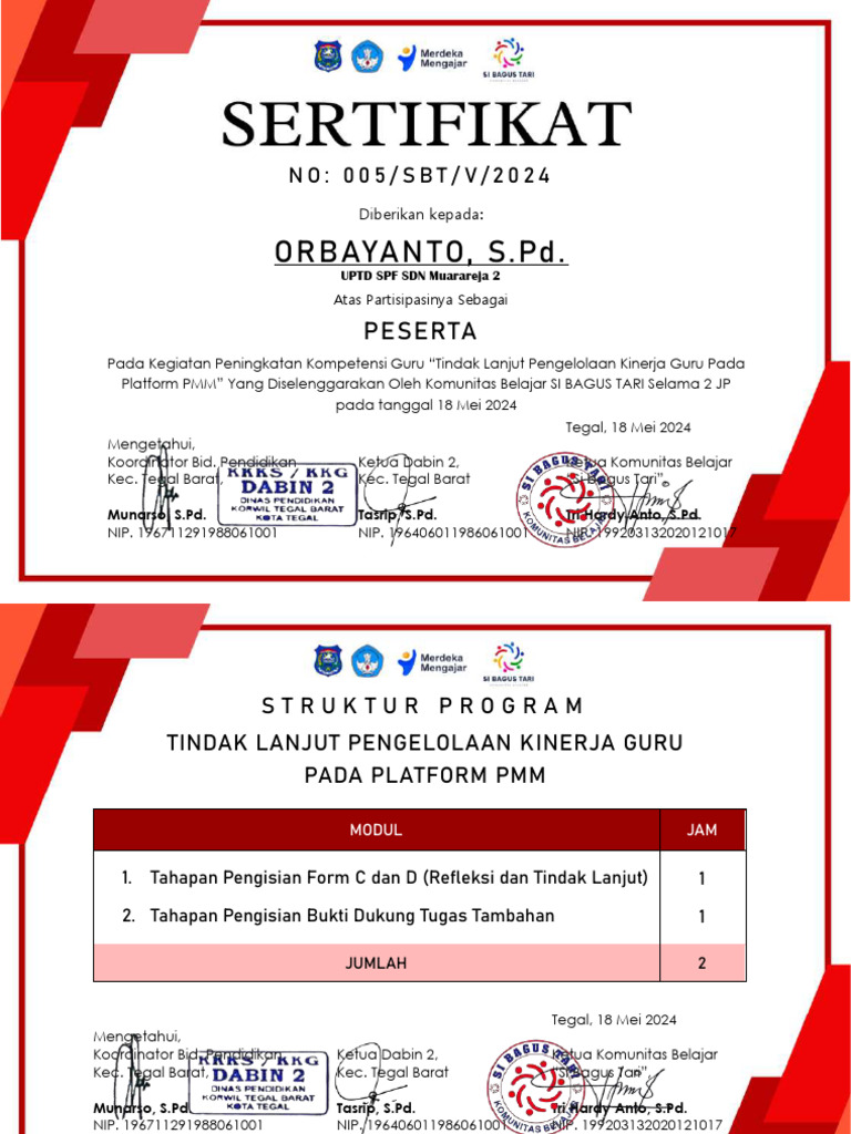 Sertifikat Mei | PDF