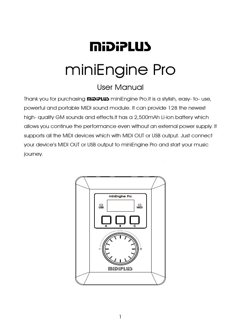 MiniEngine Pro User Manual CN en | PDF | Saxophone | Usb