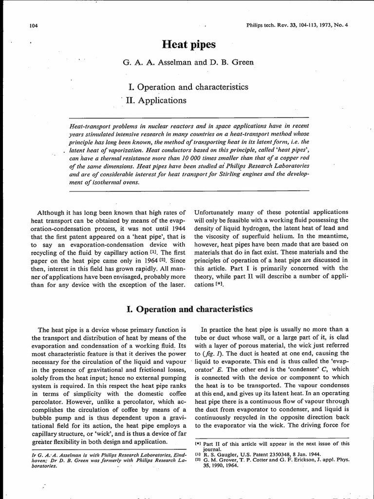 Heat Pipes | PDF | Heat | Heat Transfer