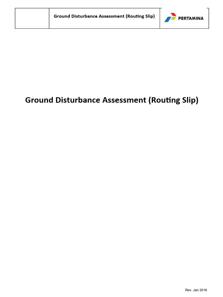 Appendix 3 Ground Disturbance Assessment (Routing Slip) | Download Free ...