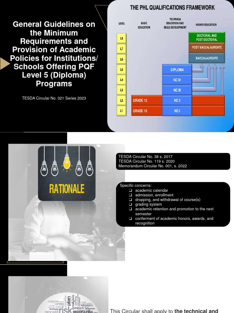 General Guidelines On The Minimum Requirements and Provision of PQF Level 5 Diploma Programs ...