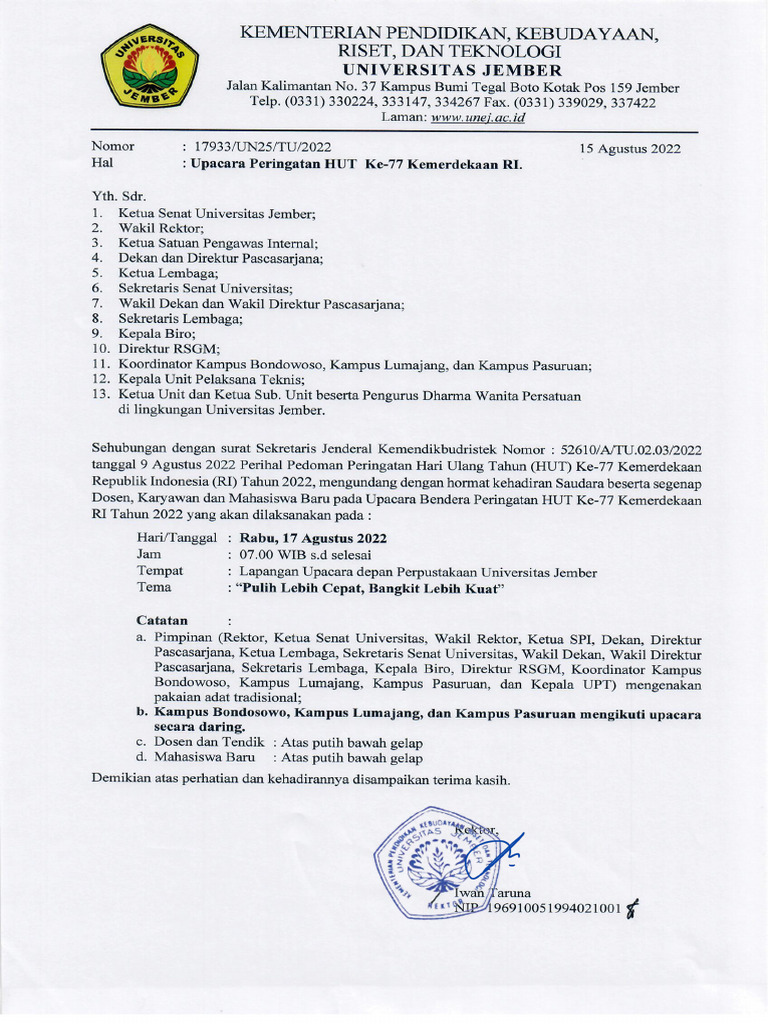 239 Undangan Upacara Hut Ri Pdf