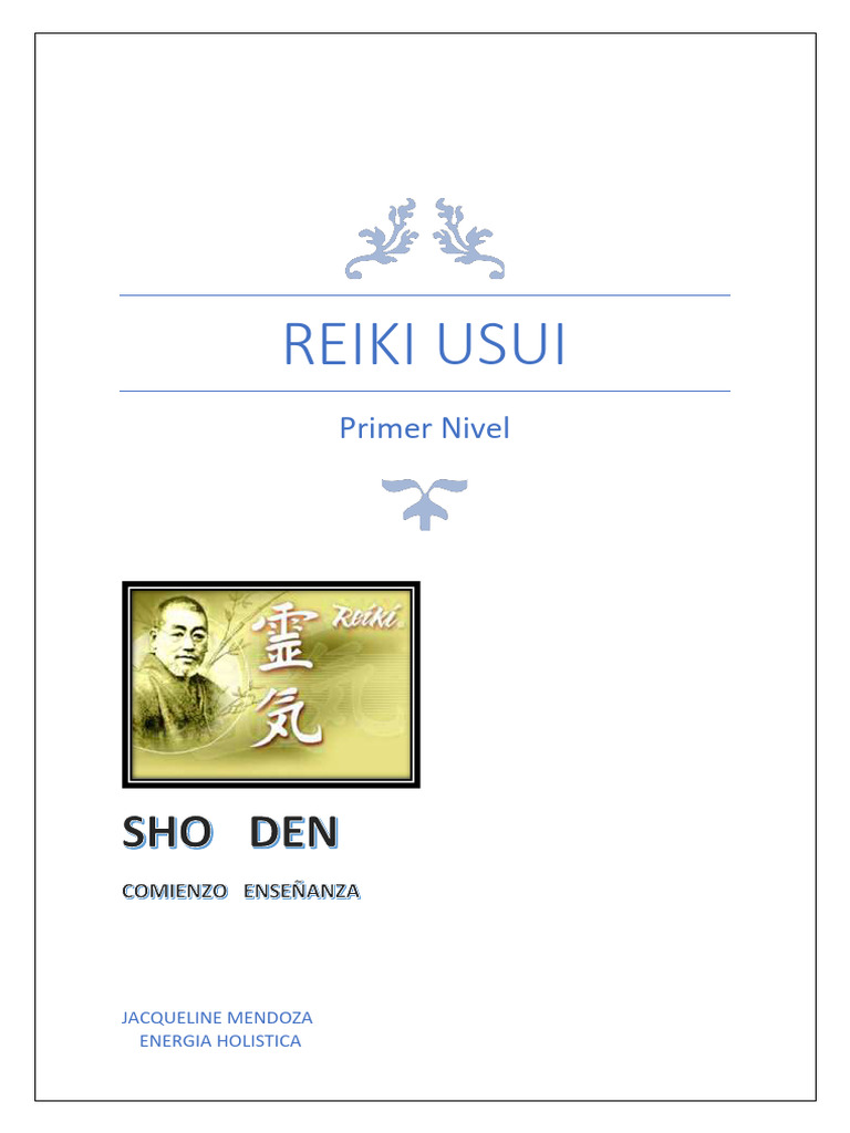 Reiki nivel 1 | Descargar gratis PDF | Mikao Usui | Reiki
