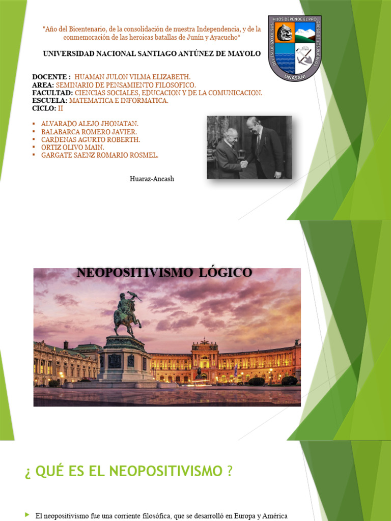 PPT.-neopositivismo - Filosofía - Grupo-1 - Trab 1 | PDF | Empirismo ...