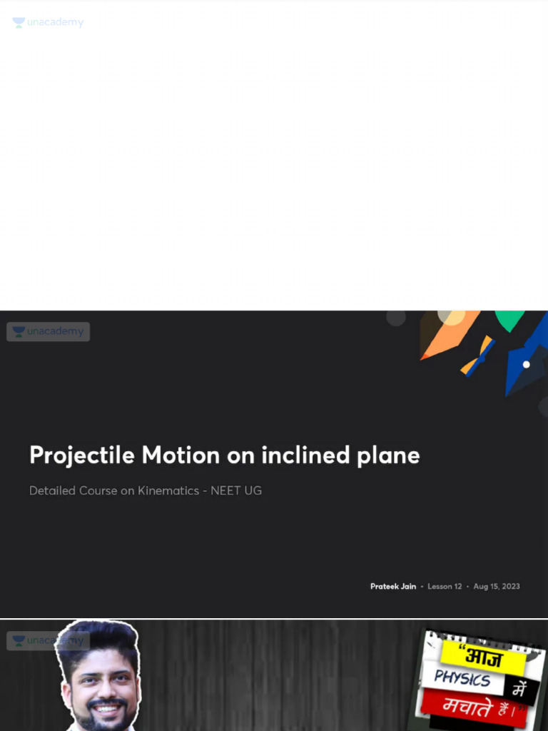 Projectile Motion on Inclined Plane With Anno 1702512165512 | PDF