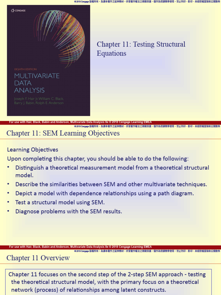 CH 11 | PDF | Structural Equation Modeling | Multivariate Statistics