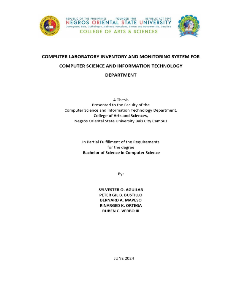 Computer Laboratory Inventory and Monitoring System123 | PDF | World ...