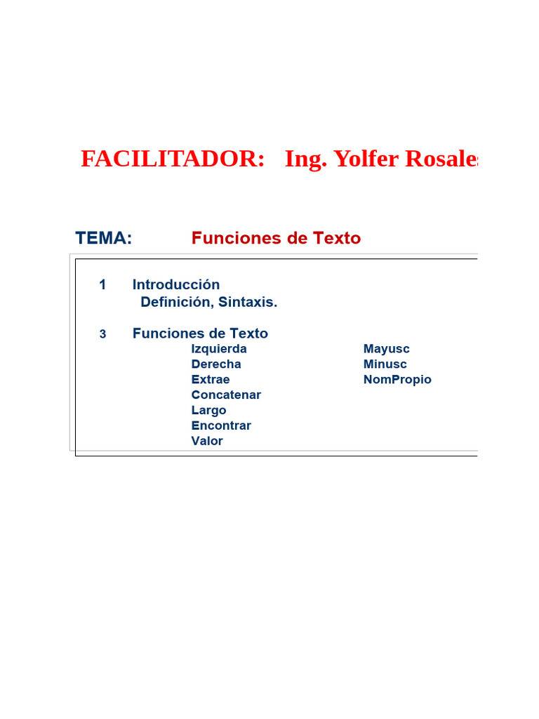 2. Funciones de Texto | Descargar gratis PDF | Lingüística