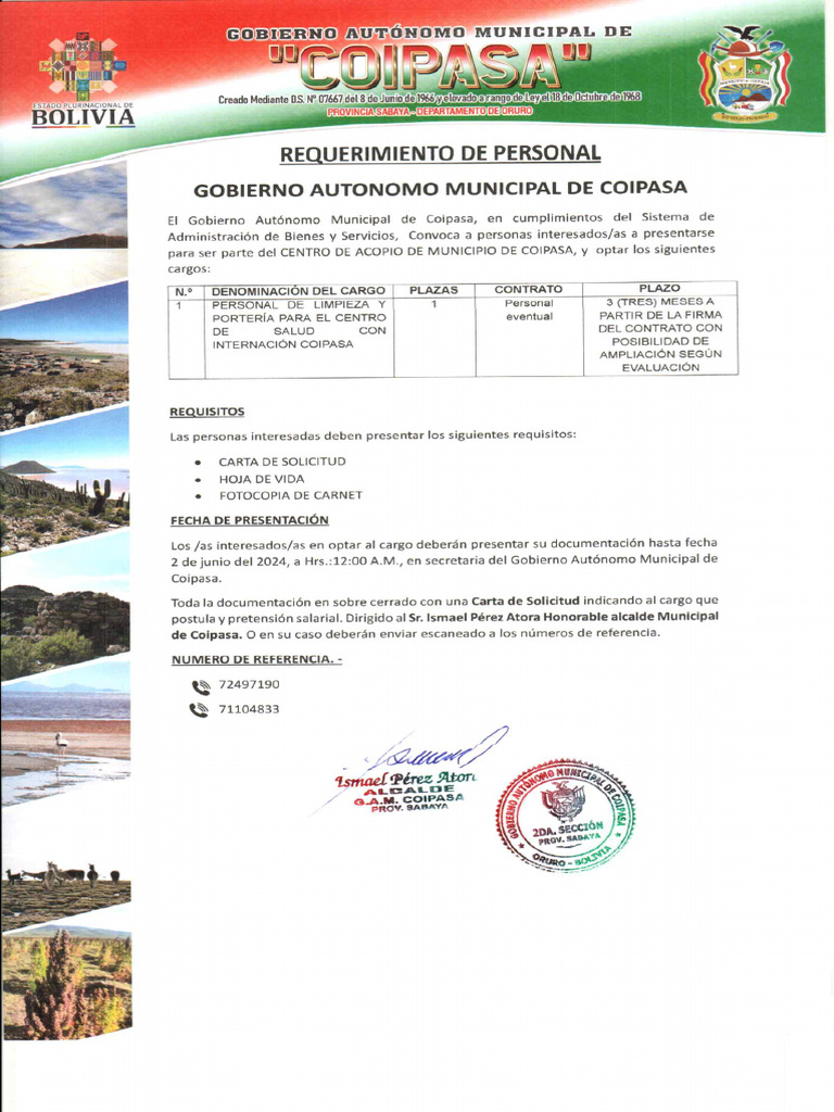 Requerimiento de Personal | PDF