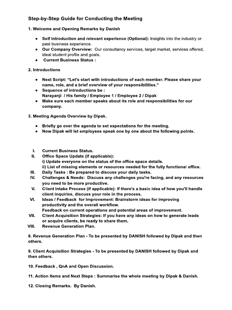Meeting Procedure Pdf