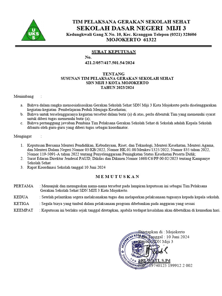 SK GSS Dan DOkumentasi 2024 | PDF | Karier & Perkembangan