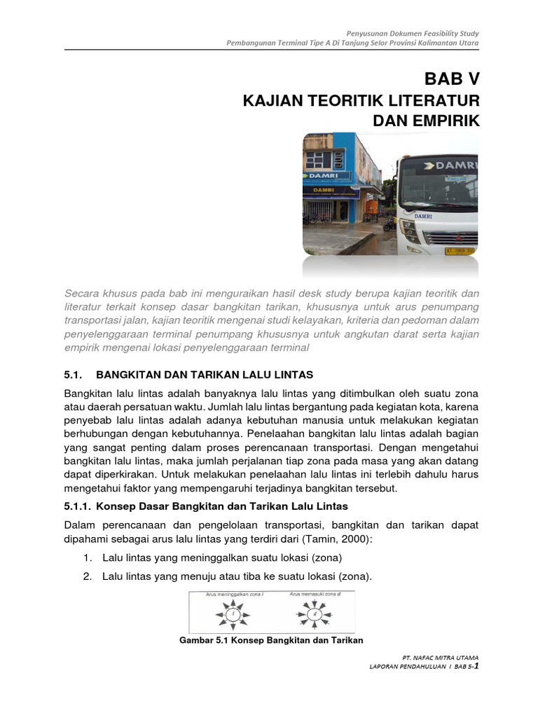 Studi Kelayakan Terminal Tipe A Tanjung Selor | PDF | Teknologi & Rekayasa