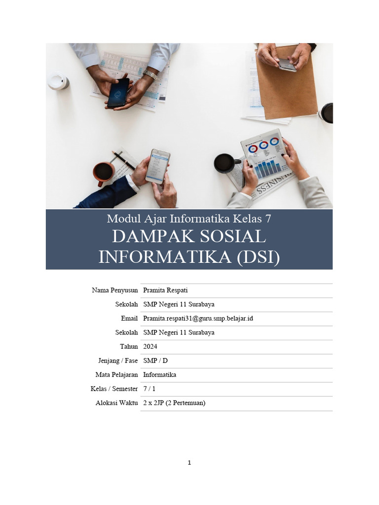 Modul Ajar Informatika Kelas 7 DSI | PDF | Karier & Perkembangan