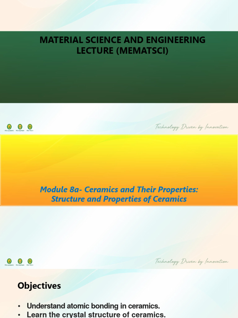Structure and Properties of Ceramics | PDF | Ion | Ionic Bonding