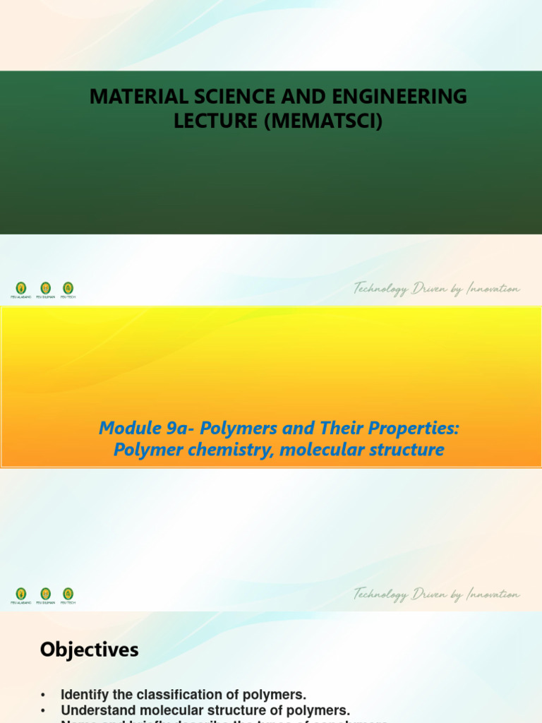Module 9 10 Mat Sci | PDF | Composite Material | Polymers