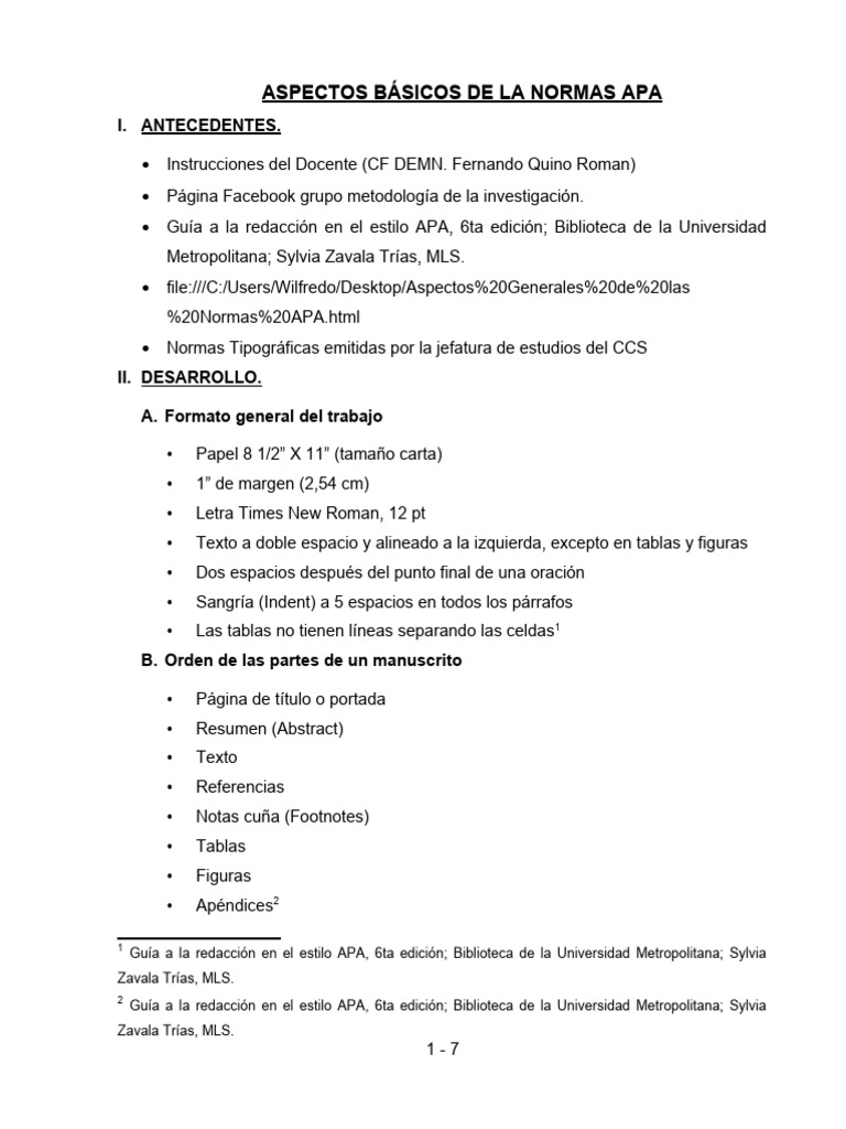 Aspectos Basicos Normas Apa | PDF | Bibliografía | Estilo apa