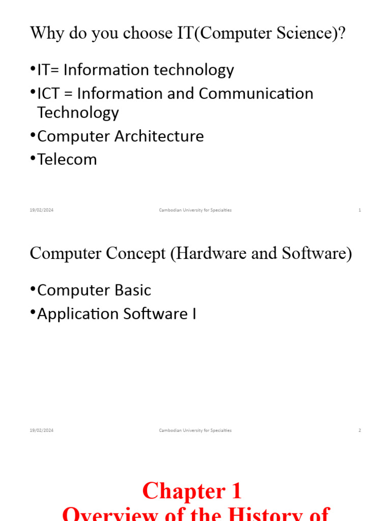 Computer Concepts and Generations Overview | PDF | Integrated Circuit ...