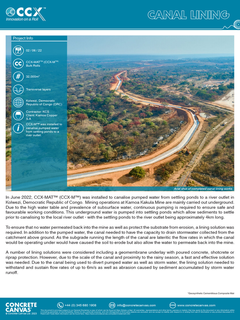 CCX-M - Channel Lining - DRC | PDF | Implied Warranty | Earth Sciences