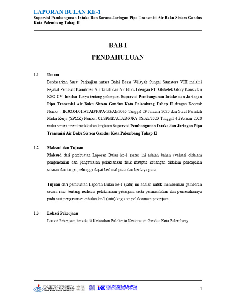 Laporan Bulan 1 | PDF