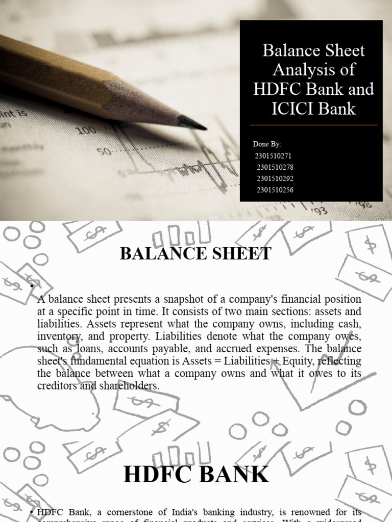 HDFC vs ICICI Bank Balance Sheet Analysis | PDF | Balance Sheet | Banks