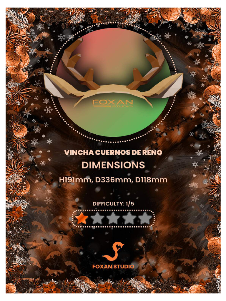 (GUIDE) Vincha Cuernos de Reno - FOXAN STUDIO | PDF