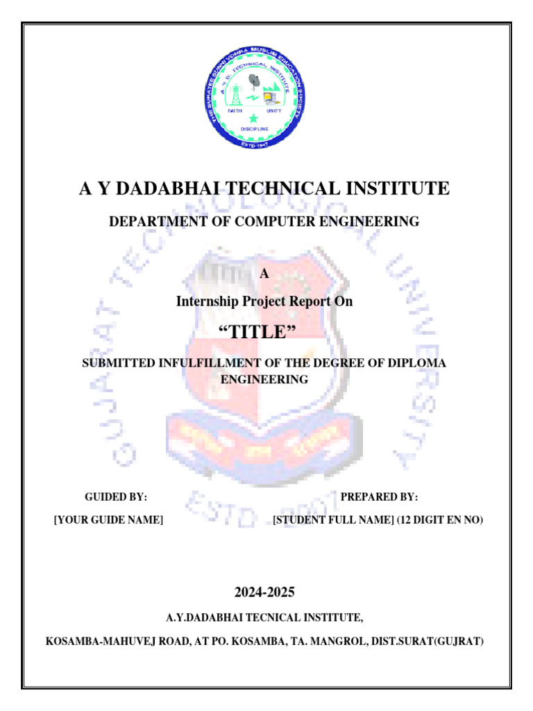 Project - Internship Report Format | PDF | Websites | Computer Programming