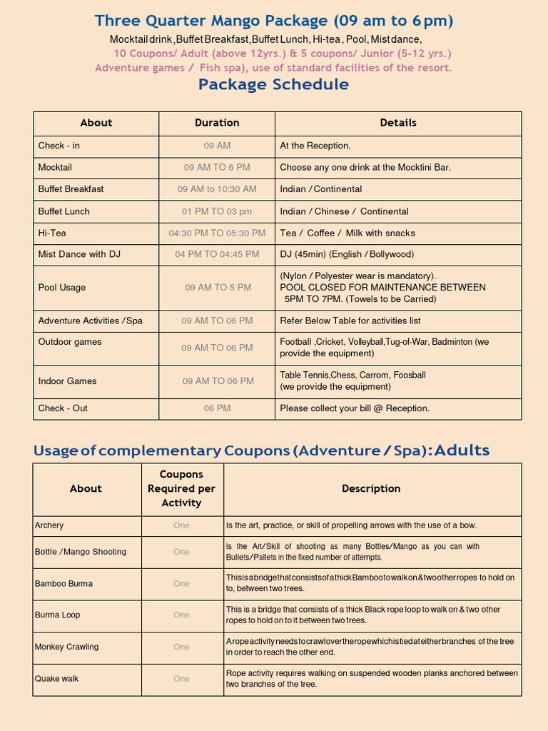Three Quarter Mango Adult | PDF