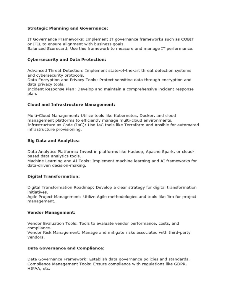 Toolkit For CIO | PDF | Cloud Computing | Governance