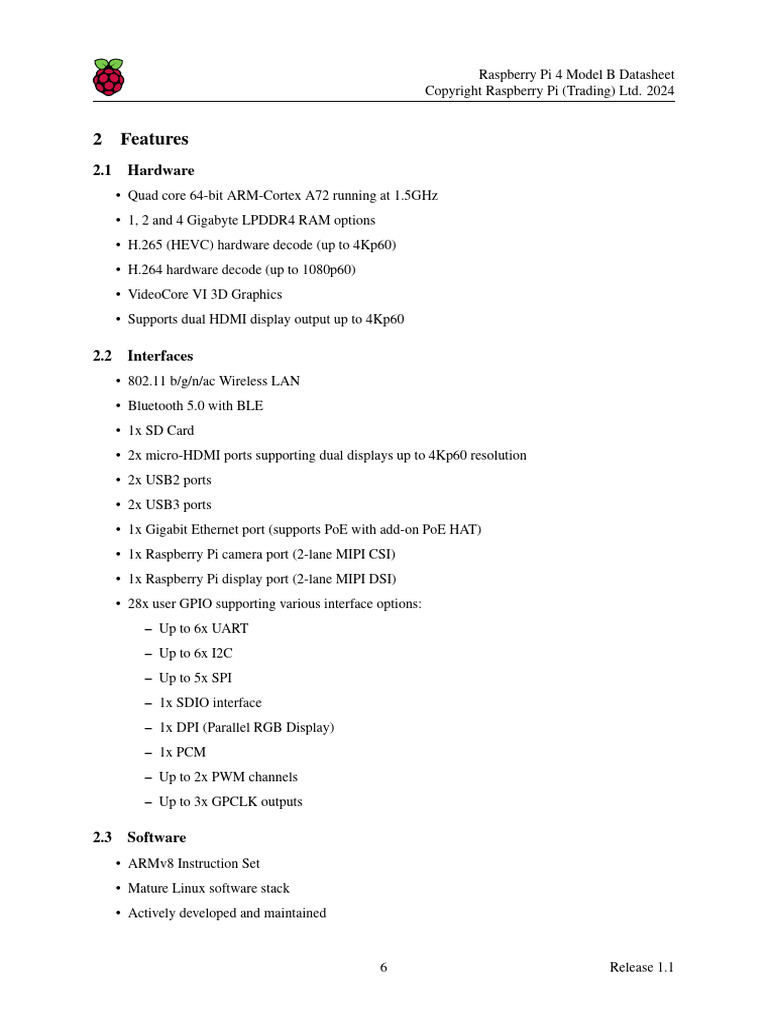 Raspberry Pi 4 Datasheet | PDF | Raspberry Pi | Hdmi