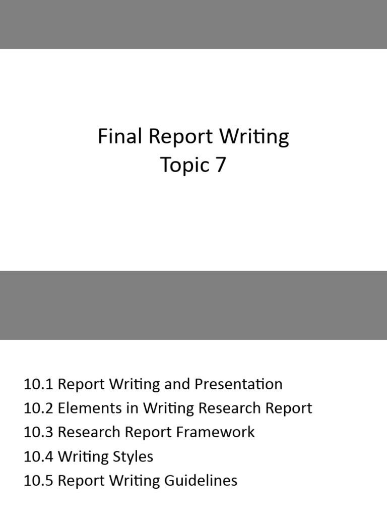 Research Report Writing Guide | PDF | Abstract (Summary) | Experiment