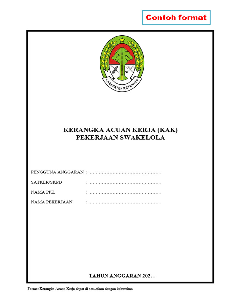 Contoh Format KAK | PDF | Seni