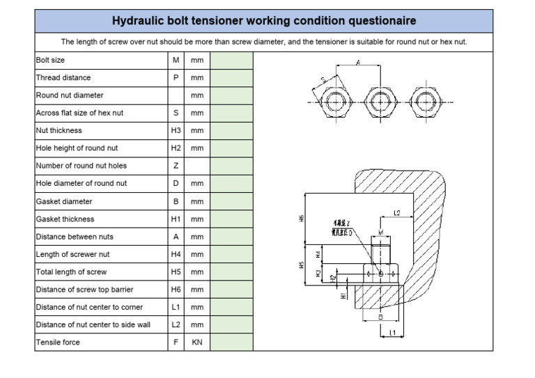 Hydraulic Bolt Tensioner Working Condition Survey (1) | PDF
